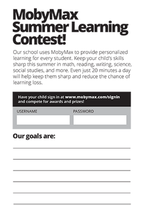 MobyMax Summer Learning Program